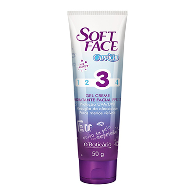 04-Soft Face Capricho Gel Creme Hidratante Facial FPS 12, O Boticário ...